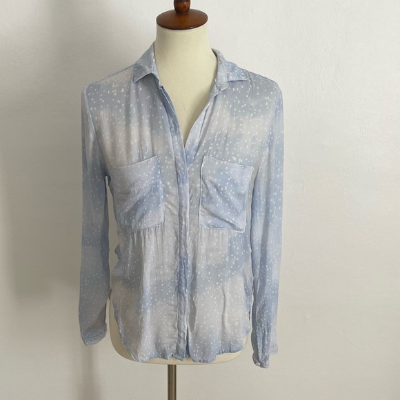 cloth & stone | Tops | Cloth Stone Blouse Light Blue | Poshmark